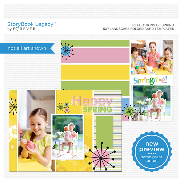 Reflections Of Spring 5x7 Landscape Folded Card Templates (Canceled ...