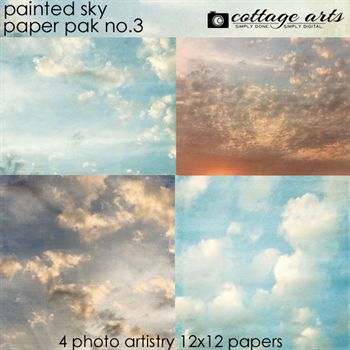 Painted Sky 3 Paper Pak | Digital Art
