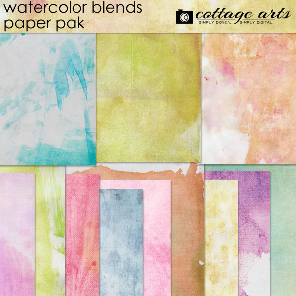 Watercolor Blends Paper Pak | Digital Art