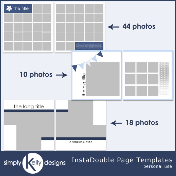Instadouble Page Template Set | Digital Art