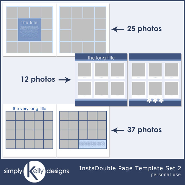 Instadouble Page Template Set 2 | Digital Art