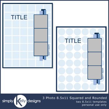3 Photo 8.5x11 Rounded And Squared Templates | Digital Art