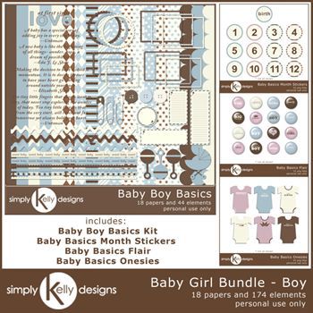 Baby Basics Bundle - Boy | Digital Art