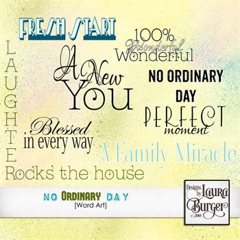 No Ordinary Day Word Art | Digital Art