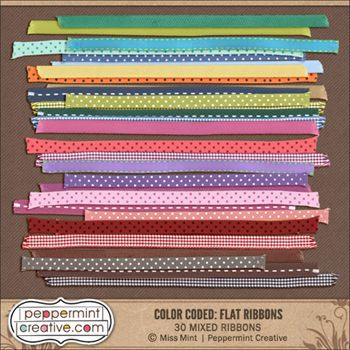 Color Coded - Flat Ribbons | Digital Art