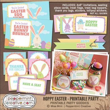 Hoppy Easter Printable Party | Digital Art