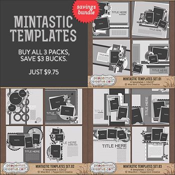 Mintastic Template Bundle Set 1-3 | Digital Art