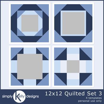 12 X 12 Quilted Template Set 3 | Digital Art