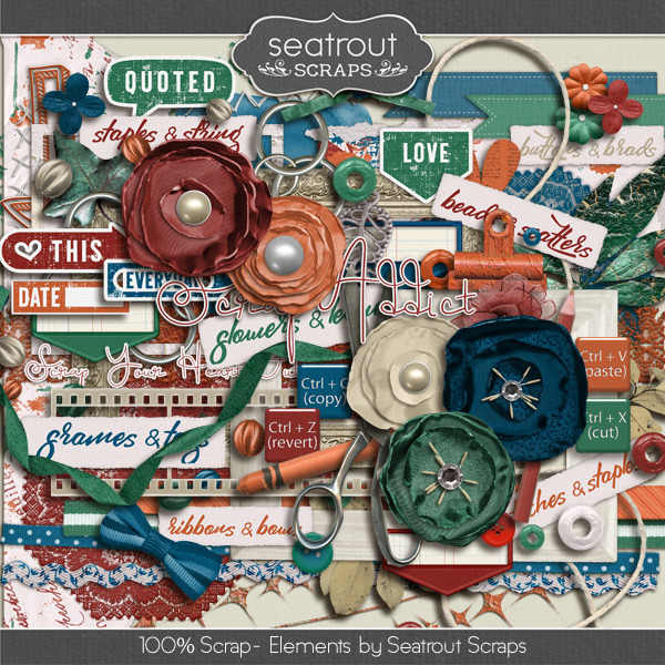 100% Scrap Addict Embellishments | Digital Art