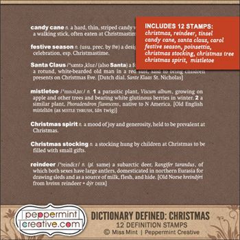 Dictionary Defined Stamps - Christmas | Digital Art