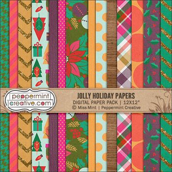 Jolly Holiday Papers | Digital Art