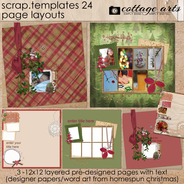 12 X 12 Scrap Templates 24 - Page Layouts | Digital Art