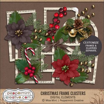 Christmas Frame Clusters | Digital Art