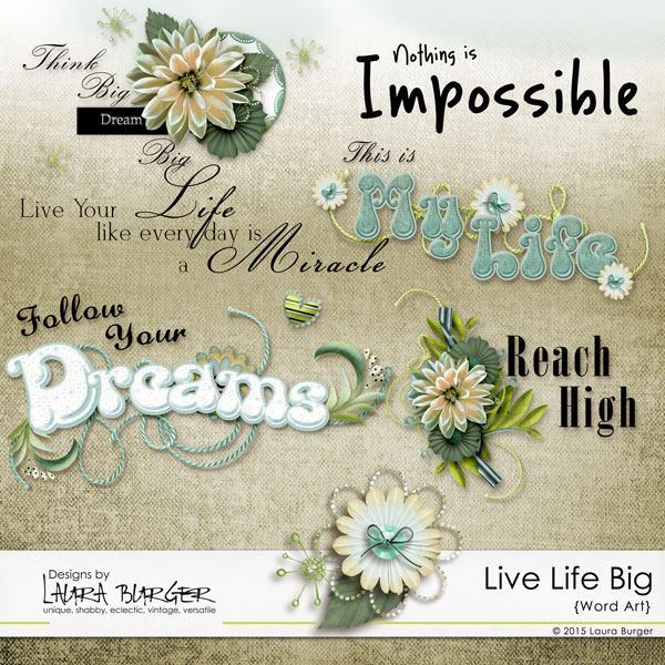 Live Life Big Word Arts | Digital Art