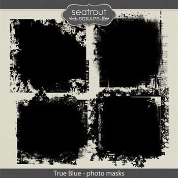 True Blue Photo Masks | Digital Art