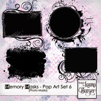 Memory Masks Pop Art Set 6 | Digital Art