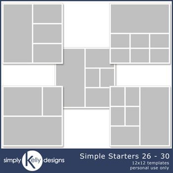 Simple Starters 12x12 Templates 26 To 30 | Digital Art