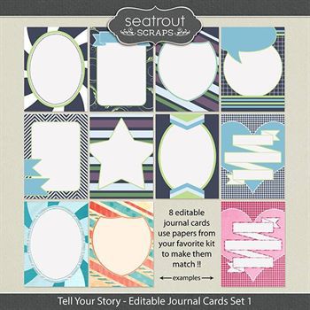 Tell Your Story Journal Cards Set 1 | Digital Art