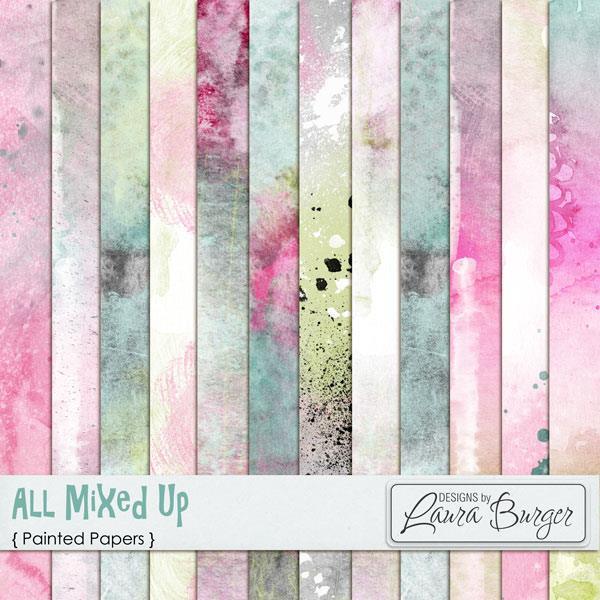 All Mixed Up Painted Papers | Digital Art
