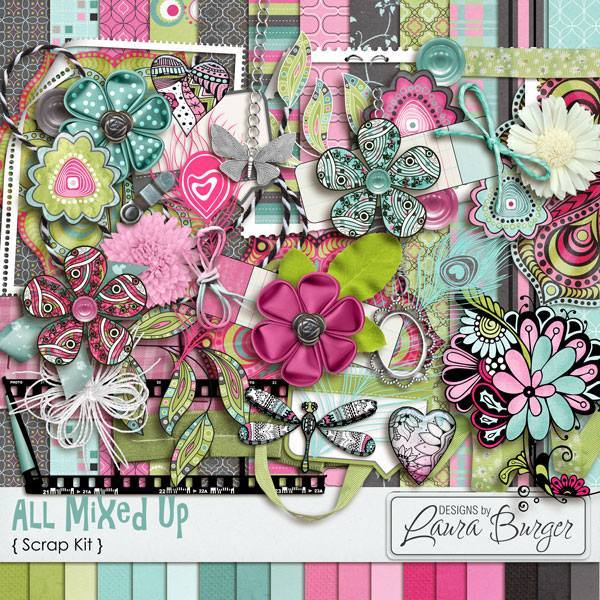 All Mixed Up Scrap Kit | Digital Art