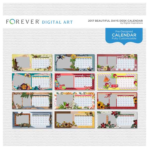 2017 Beautiful Days Desk Calendar | Digital Art