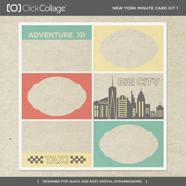 New York Minute Card Kit 1 | Digital Art