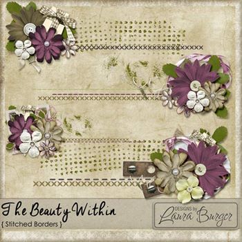 The Beauty Within Stitched Borders | Digital Art