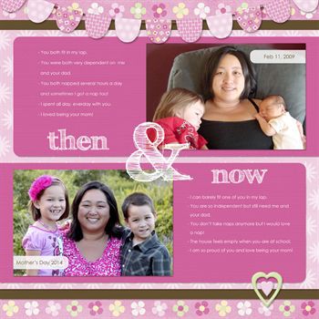 Then And Now 12x12 Page Template Set | Digital Art