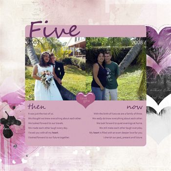Then And Now 12x12 Page Template Set | Digital Art