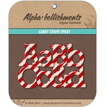 Candy Stripe Epoxy Alphabet | Digital Art