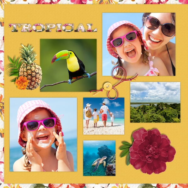 Typically Tropical Pre-designed Pages | Digital Art
