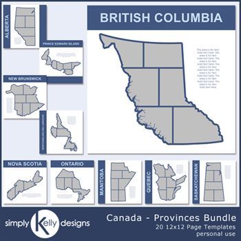 Canada - Provinces Bundle | Digital Art
