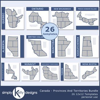 Canada - Provinces And Territories Bundle | Digital Art