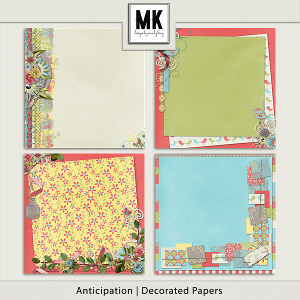 Anticipation Decorated Papers | Digital Art