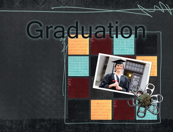 Grunge Graduation 11x8.5 Predesigned Pages | Digital Art