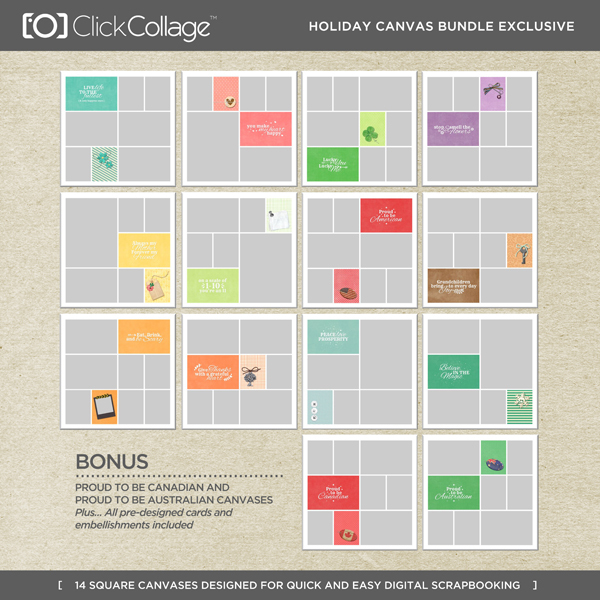 Holiday Canvas Bundle Exclusive | Digital Art