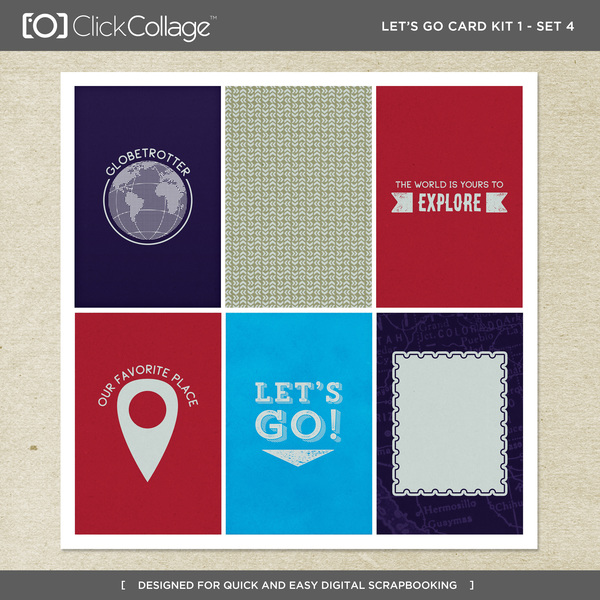 Let's Go Travel Card Kit 1 - Set 4 | Digital Art