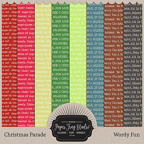 Christmas Parade - Wordy Fun | Digital Art