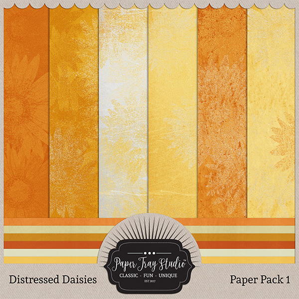 Distressed Daisies - Paper Pack 1 | Digital Art