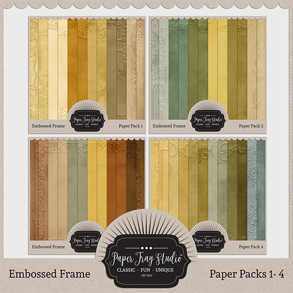 Embossed Frame Papers - Bundle (sets 1-4) | Digital Art
