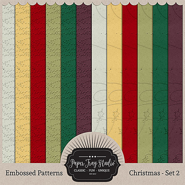 Embossed Christmas Patterns - Set 2 | Digital Art