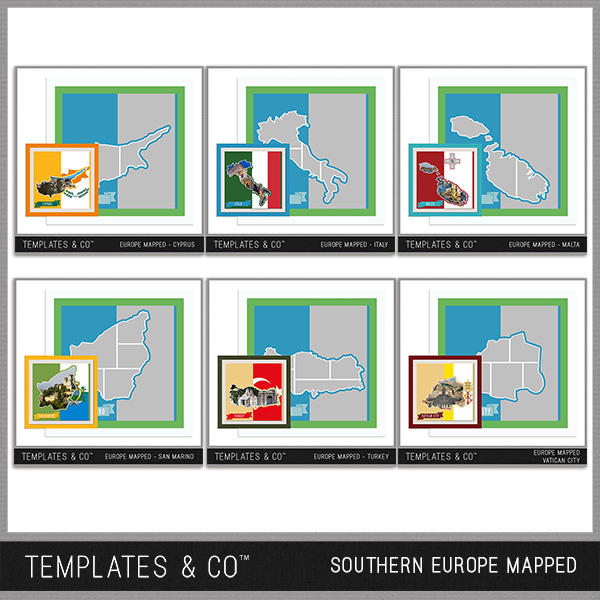 Europe Mapped - Southern Europe | Digital Art