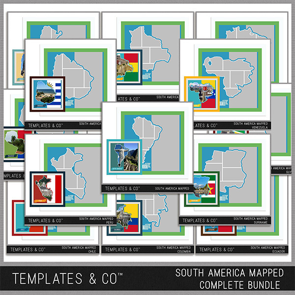 South America Mapped - Complete Bundle | Digital Art