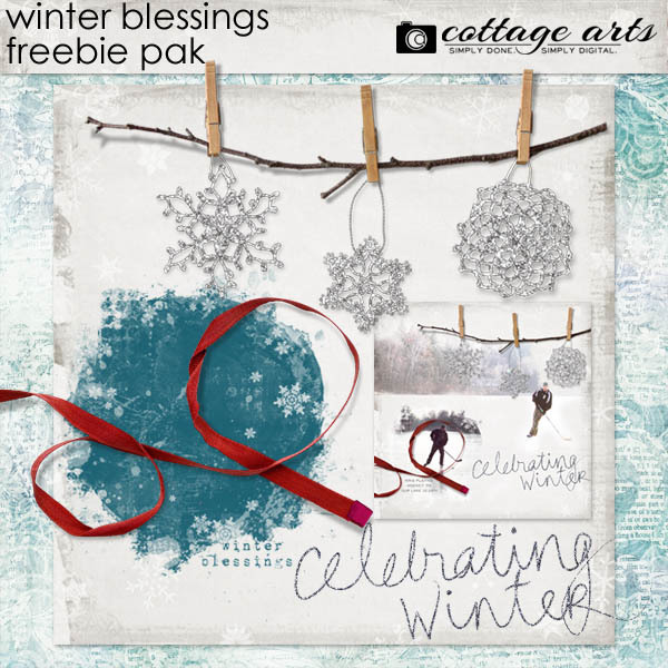 Winter Blessings Freebie Pak | Digital Art