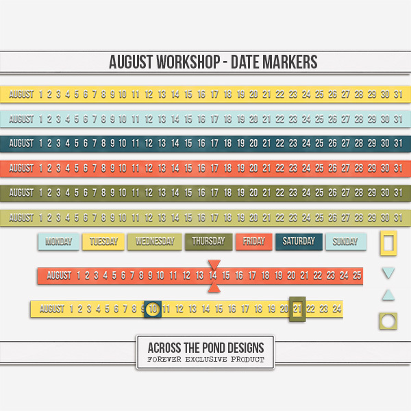 August Workshop - Date Markers | Digital Art