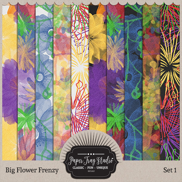 Big Flower Frenzy - Set 1 | Digital Art