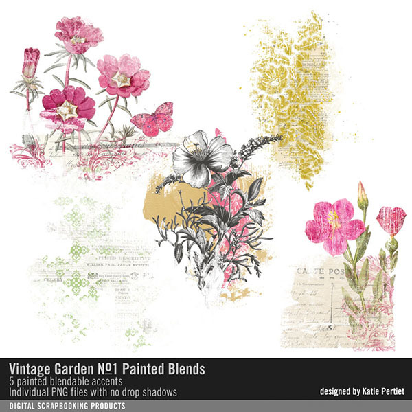 Vintage Garden Scrapbooking Bundle | Digital Art