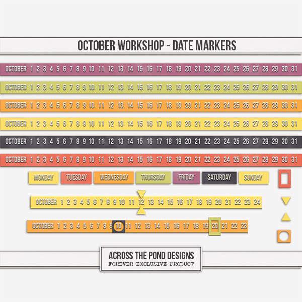 October Workshop - Date Markers | Digital Art