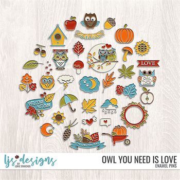 Owl You Need Is Love Enamel Pins | Digital Art