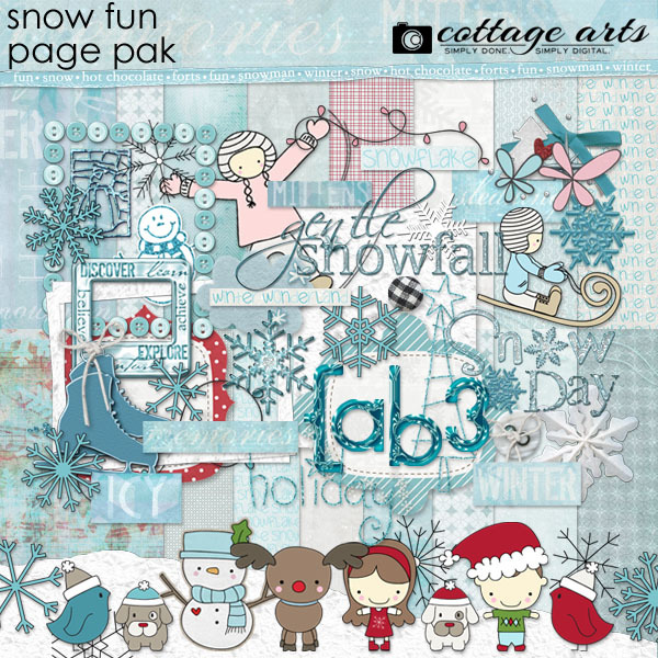 Snow Fun Page Pak | Digital Art